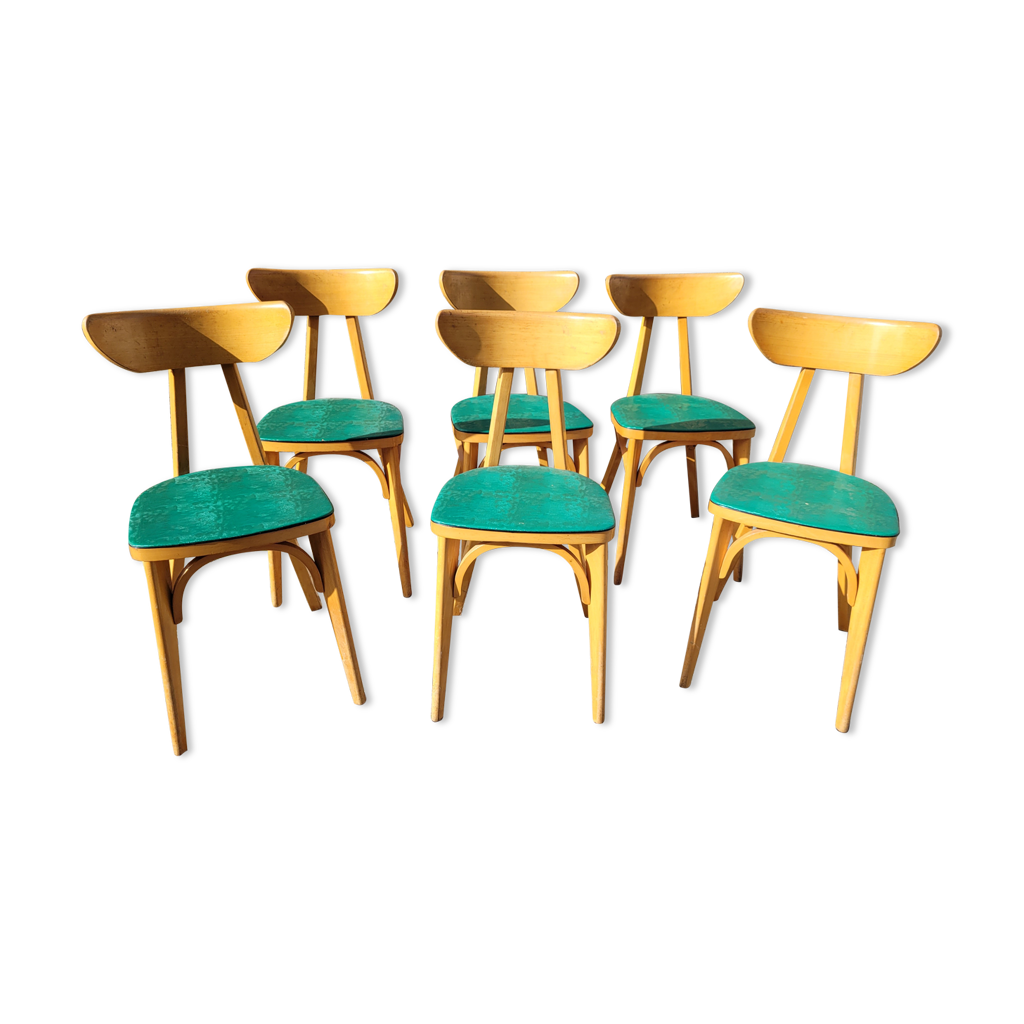 6 chaises lutherma modèle banane | Selency