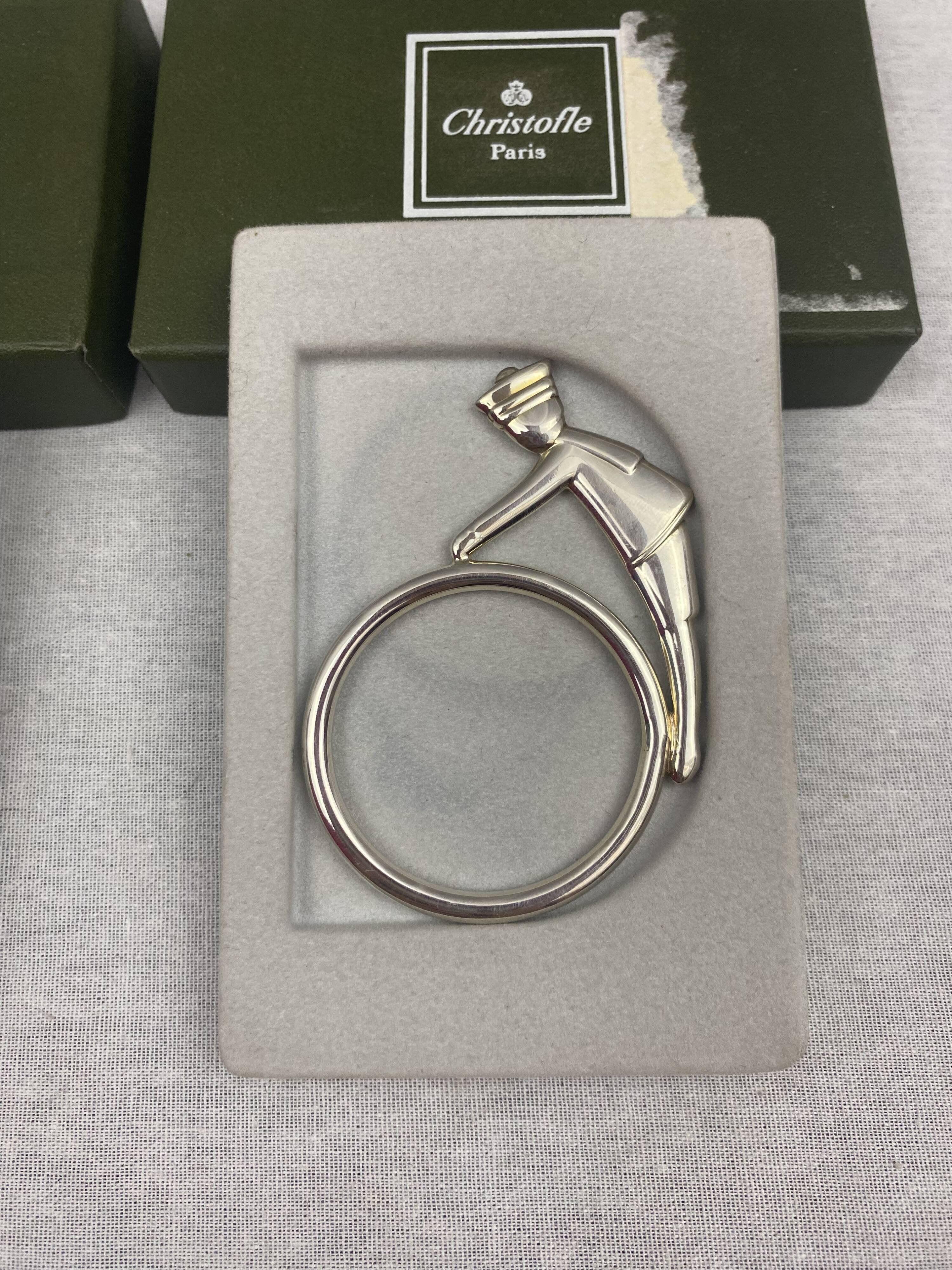 Christofle leo & lea 2 ronds de serviette leo sabatini metal argente ...