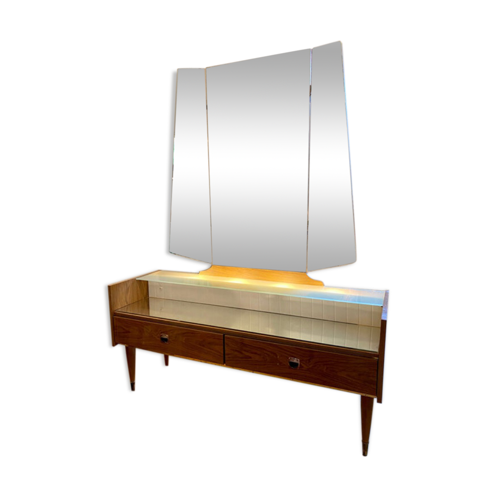 Coiffeuse éclairée des années 60 | Selency