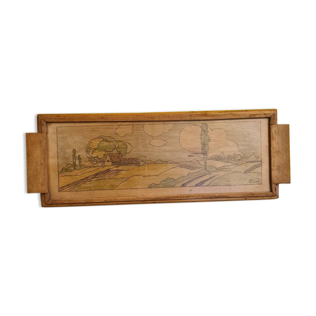 Plateau Français Avec Paysage Des Années 1950 | Selency