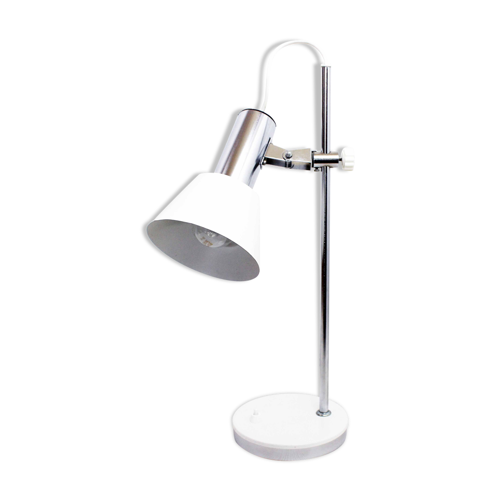 Lampe de bureau en métal blanc | Selency