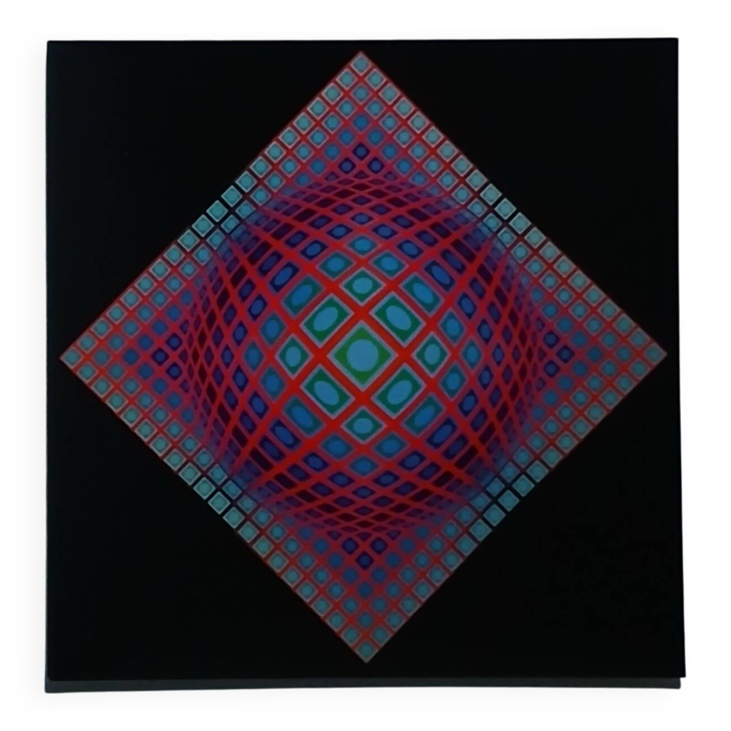 Sérigraphie Cinétique Victor Vasarely - Éditions du Griffon 1970 - Op ...