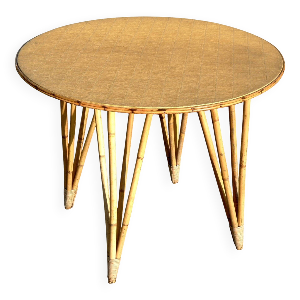 Rattan dining table | Selency