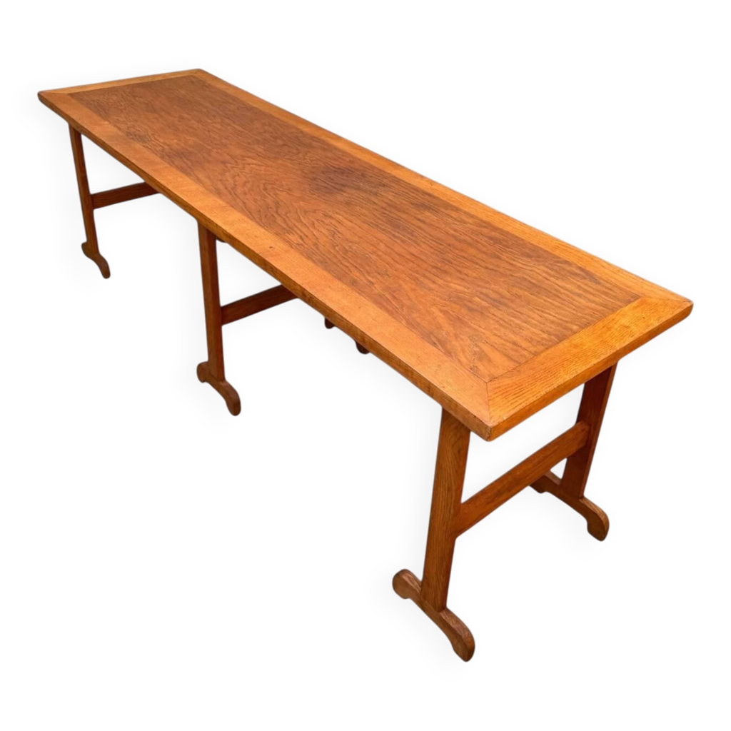 Grande table de réfectoire en chêne | Selency