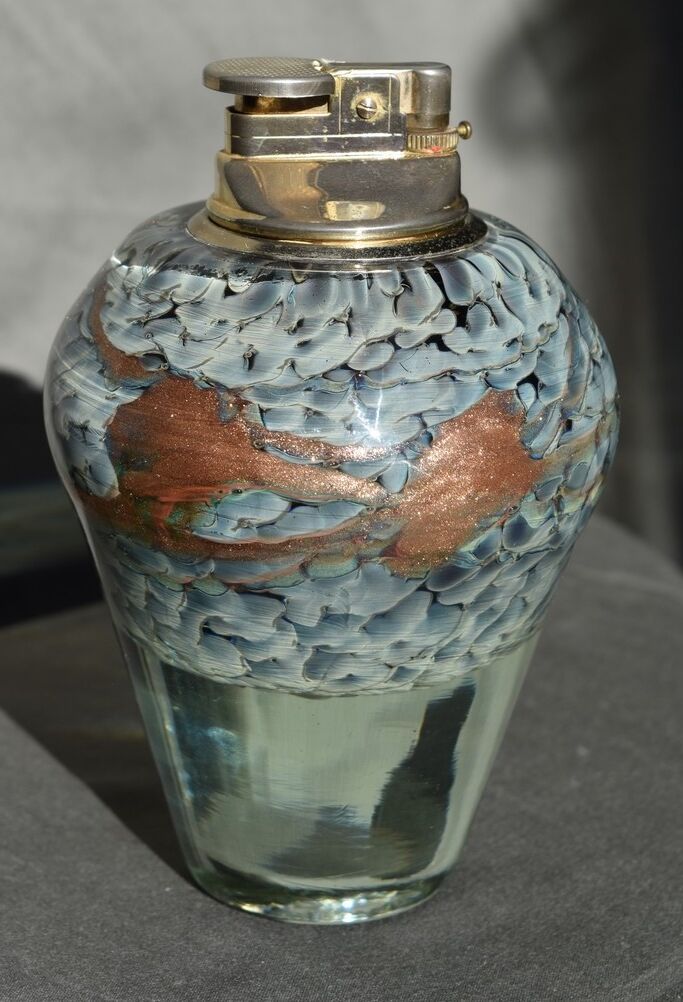 Briquet de table verrier Michèle Luzoro XXème siècle signé 1984 | Selency