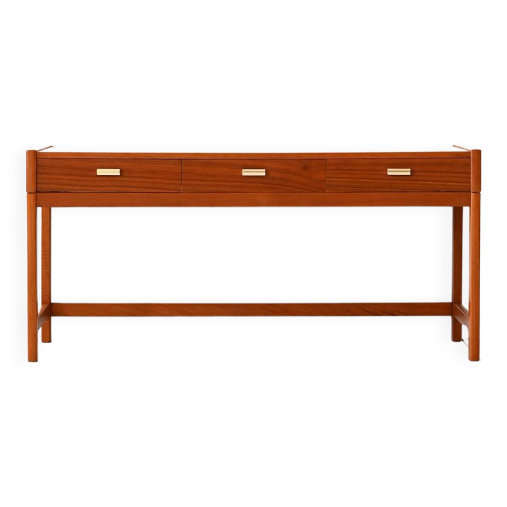 Table console basse des années 1960 avec tiroirs | Selency