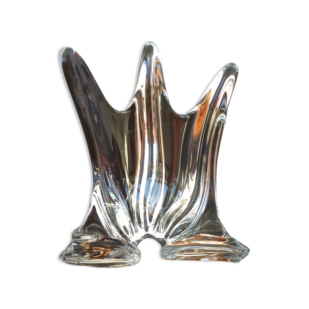 Coupe à fruits cristal avec anses Art Vannes France - vintage | Selency