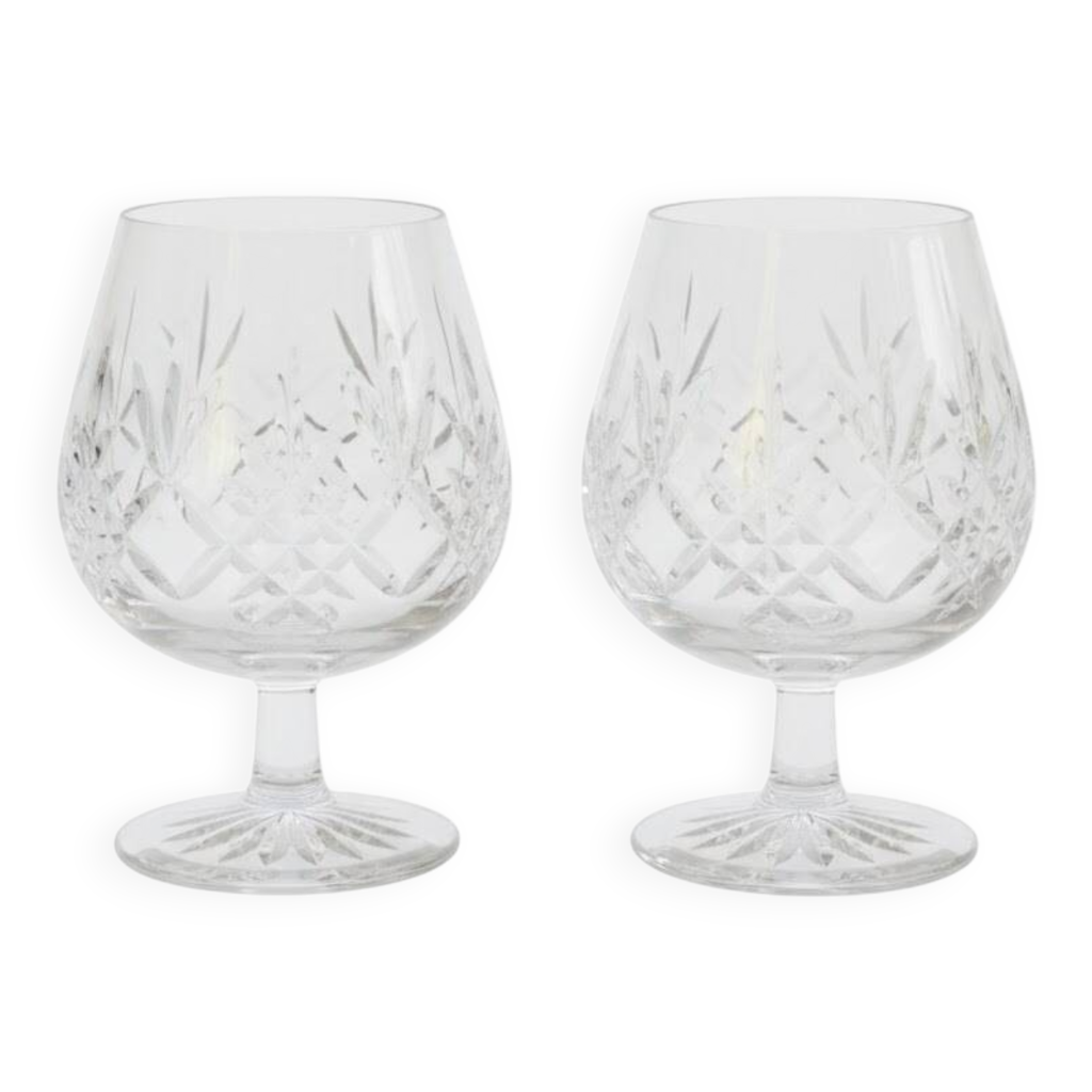 2 verres à cognac en cristal d'Édimbourg, modèle Lomond | Selency