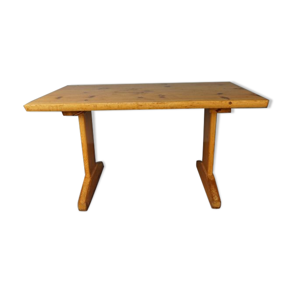 Table à manger vintage en bois massif | Selency
