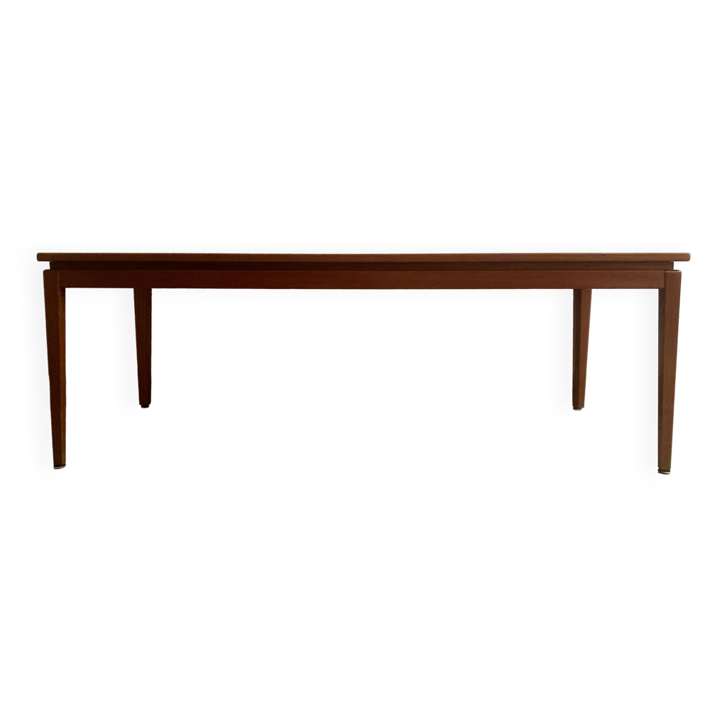 Grande table basse scandinave en teck des années 60 | Selency