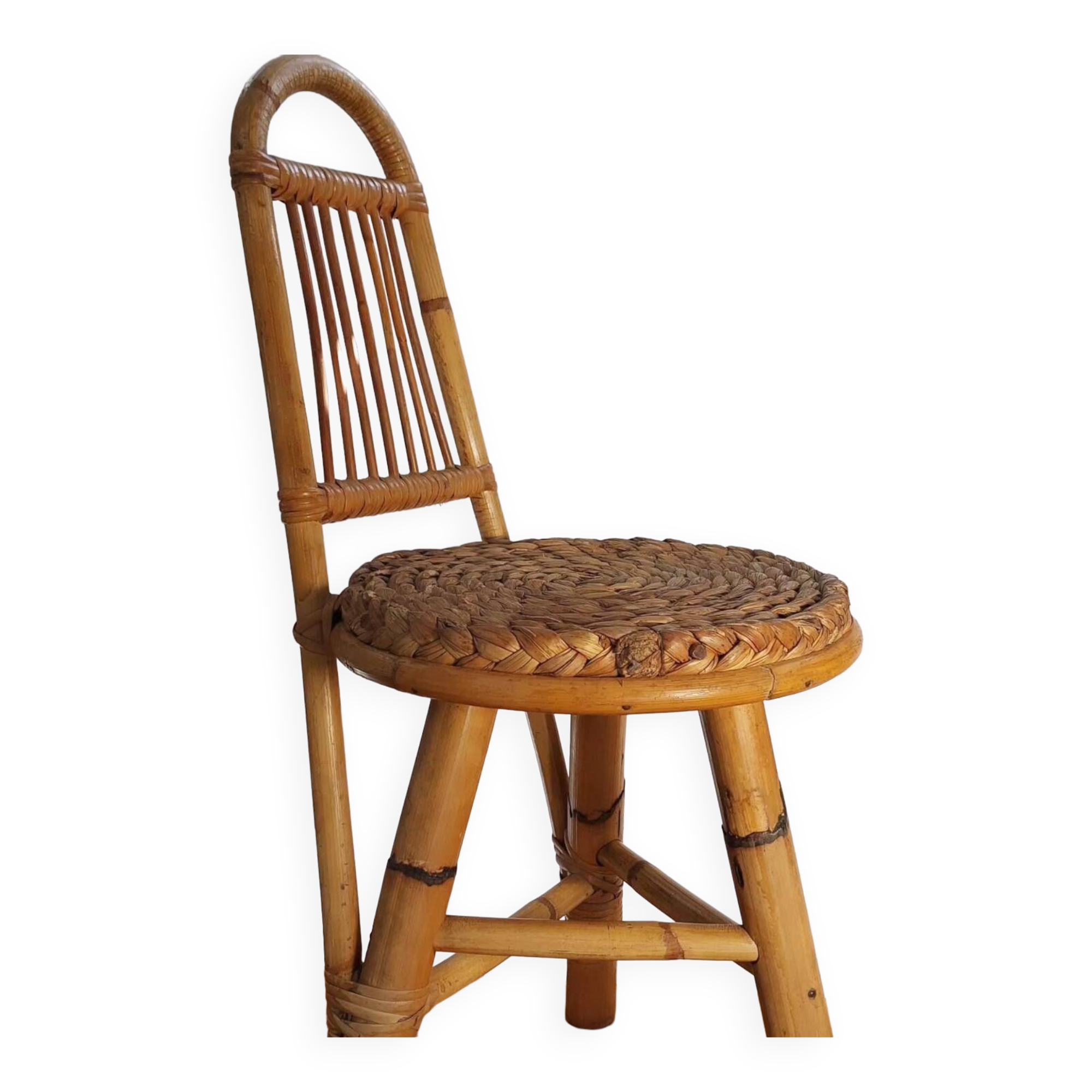 Petite chaise bambou rotin | Selency