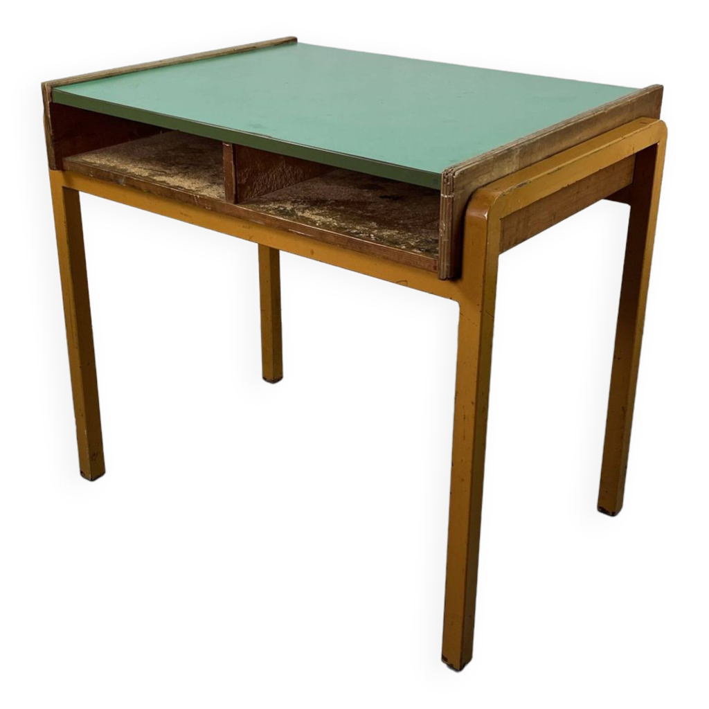 Rare Bureau de Prison Vert - Authentique Meuble de Collectivité des ...