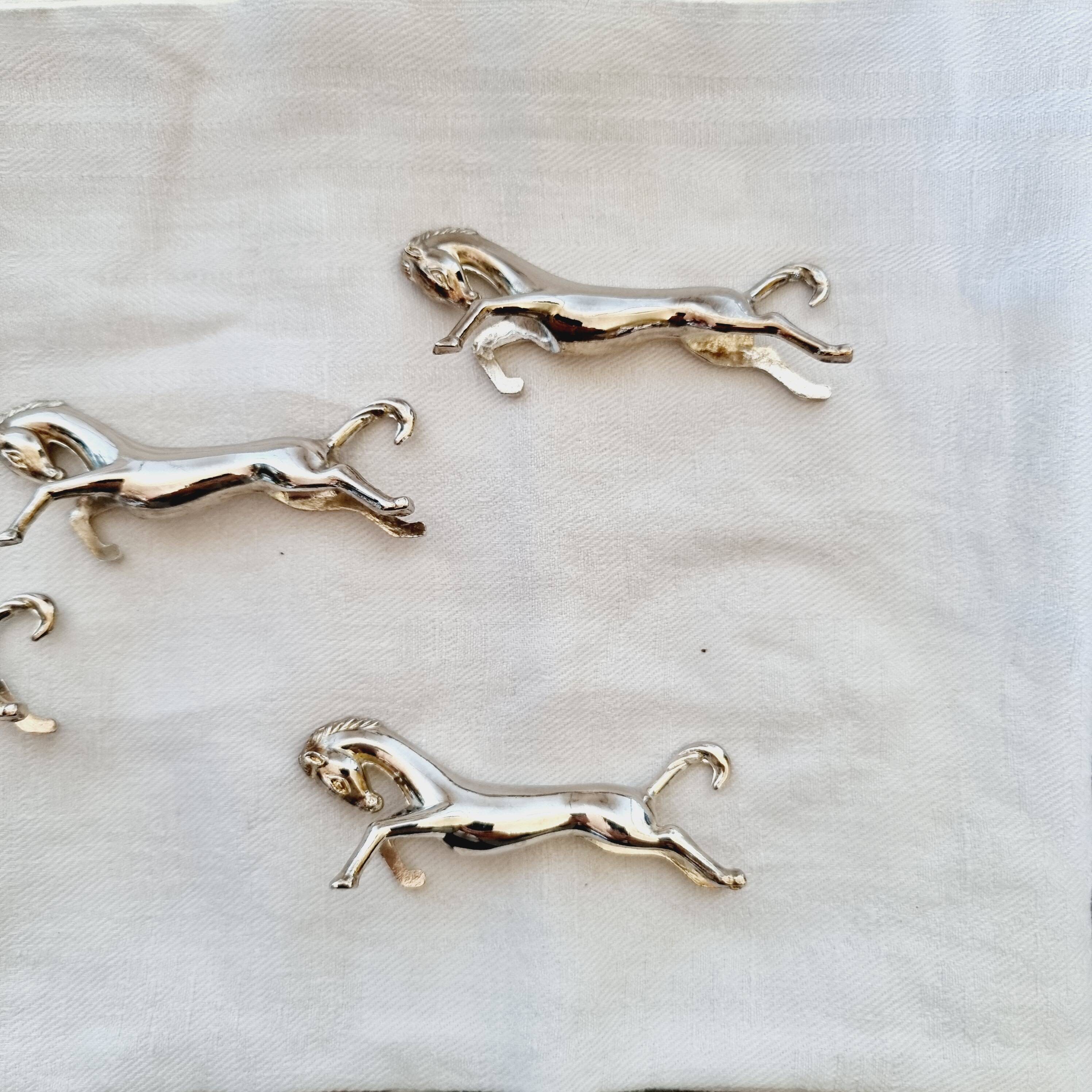 Coffret 6 repose-couverts vintage en métal en forme de cheval | Selency