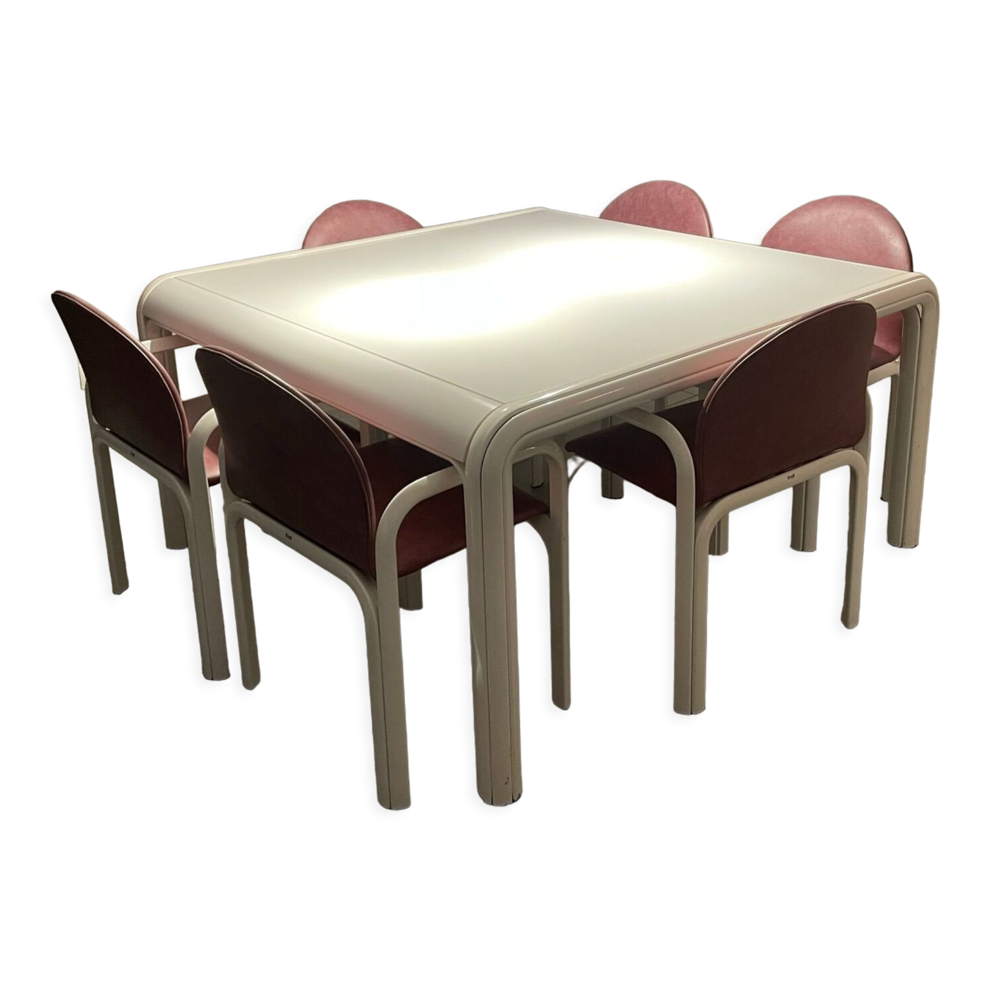 Table de salle-à-manger Knoll et 8 chaises modèle Orsay designer Gae ...