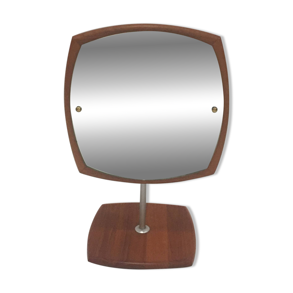Miroir à poser scandinave en teck | Selency