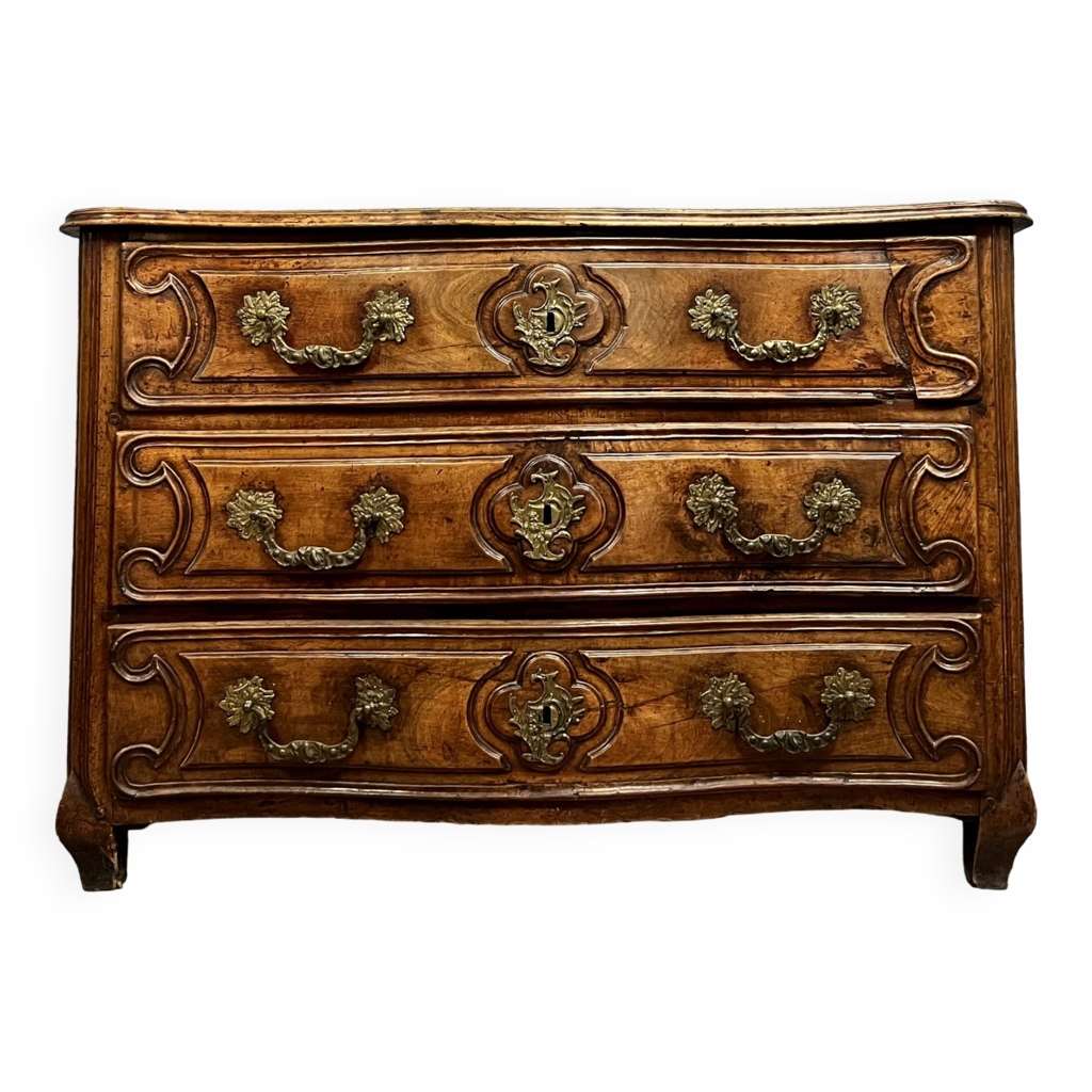 Commode lyonnaise en noyer massif époque Louis XV XVIIIeme | Selency