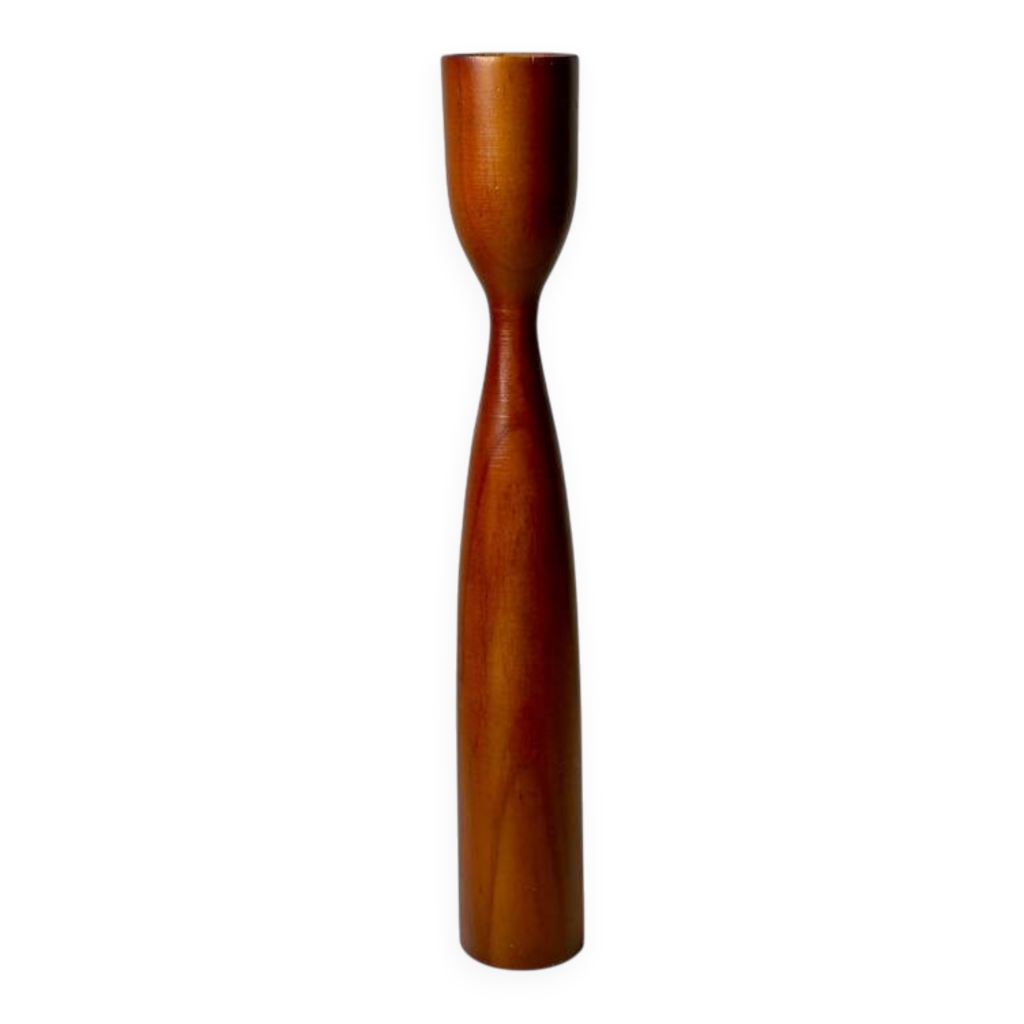 Bougeoir scandinave tulipe en teck – design danois années 70 - 30 cm ...