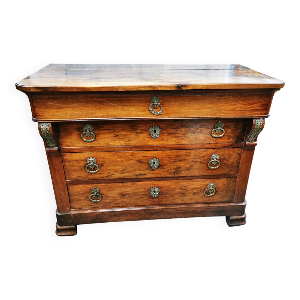 Commode en noyer d'époque Empire | Selency