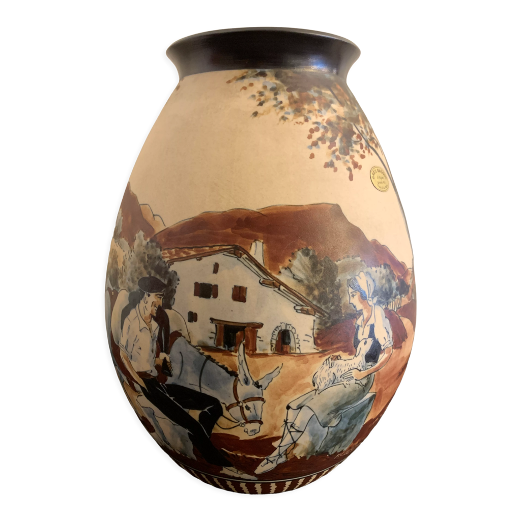 Vase ovoïde en grès basque Ciboure, Rodolphe Fischer et Richard Le Corrone | Selency