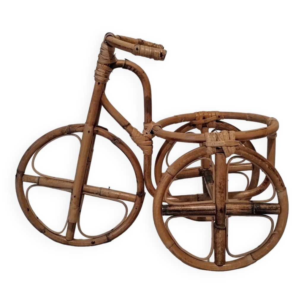 Rattan and bamboo plant bike | Selency