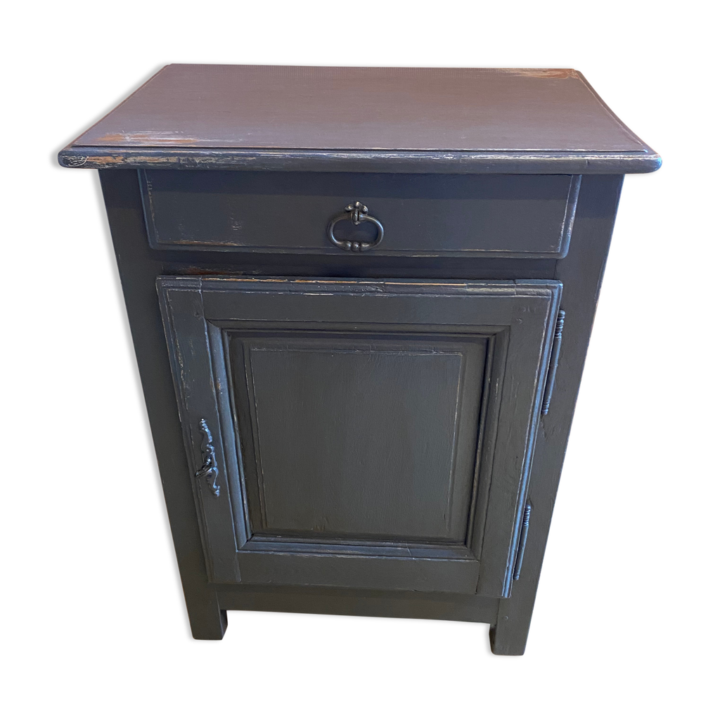 Confiturier patiné gris foncé, finition ciré | Selency