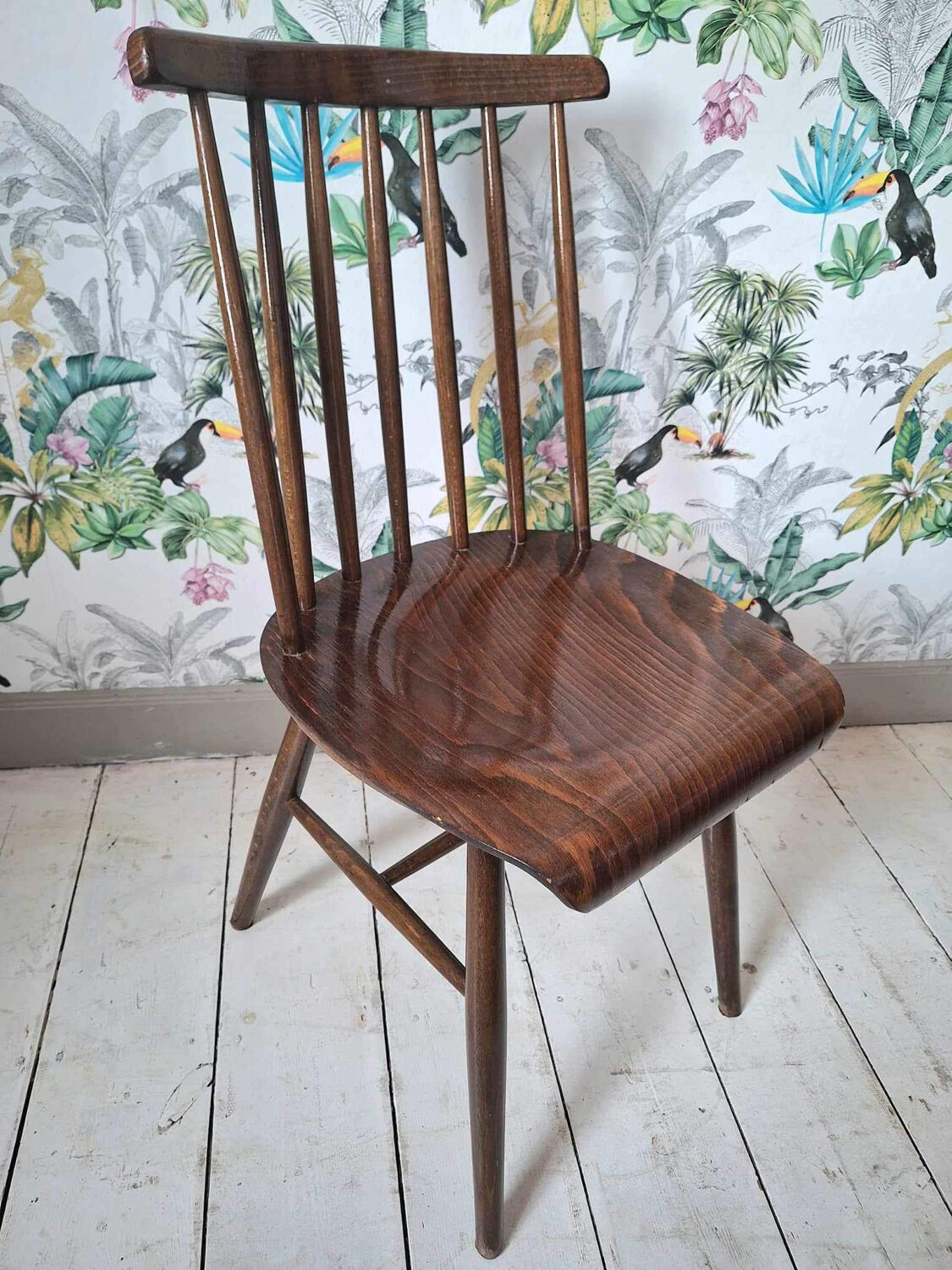 Chaise scandinave Fanett par Ilmari Tapiovaara, meuble siège vintage | Selency