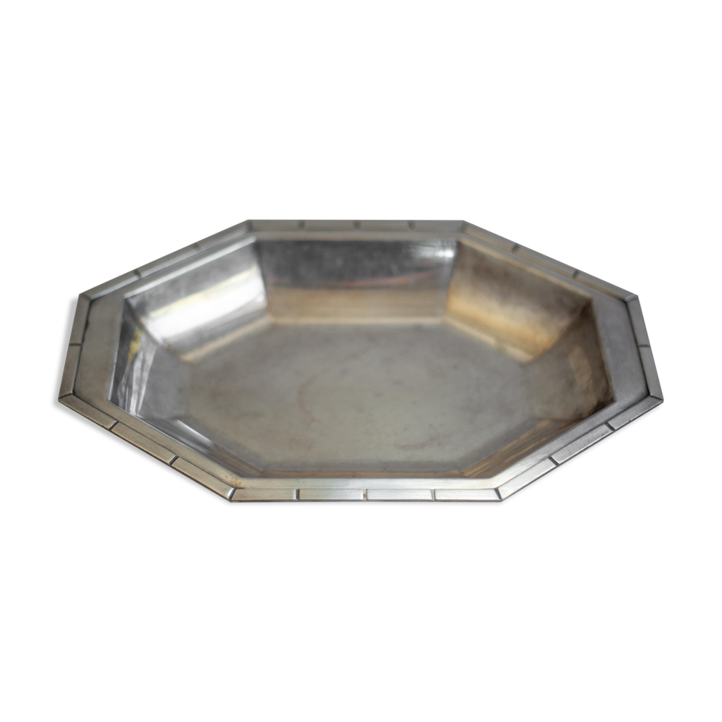 Plat métal argenté poinçon orfévre NC noël collet | Selency