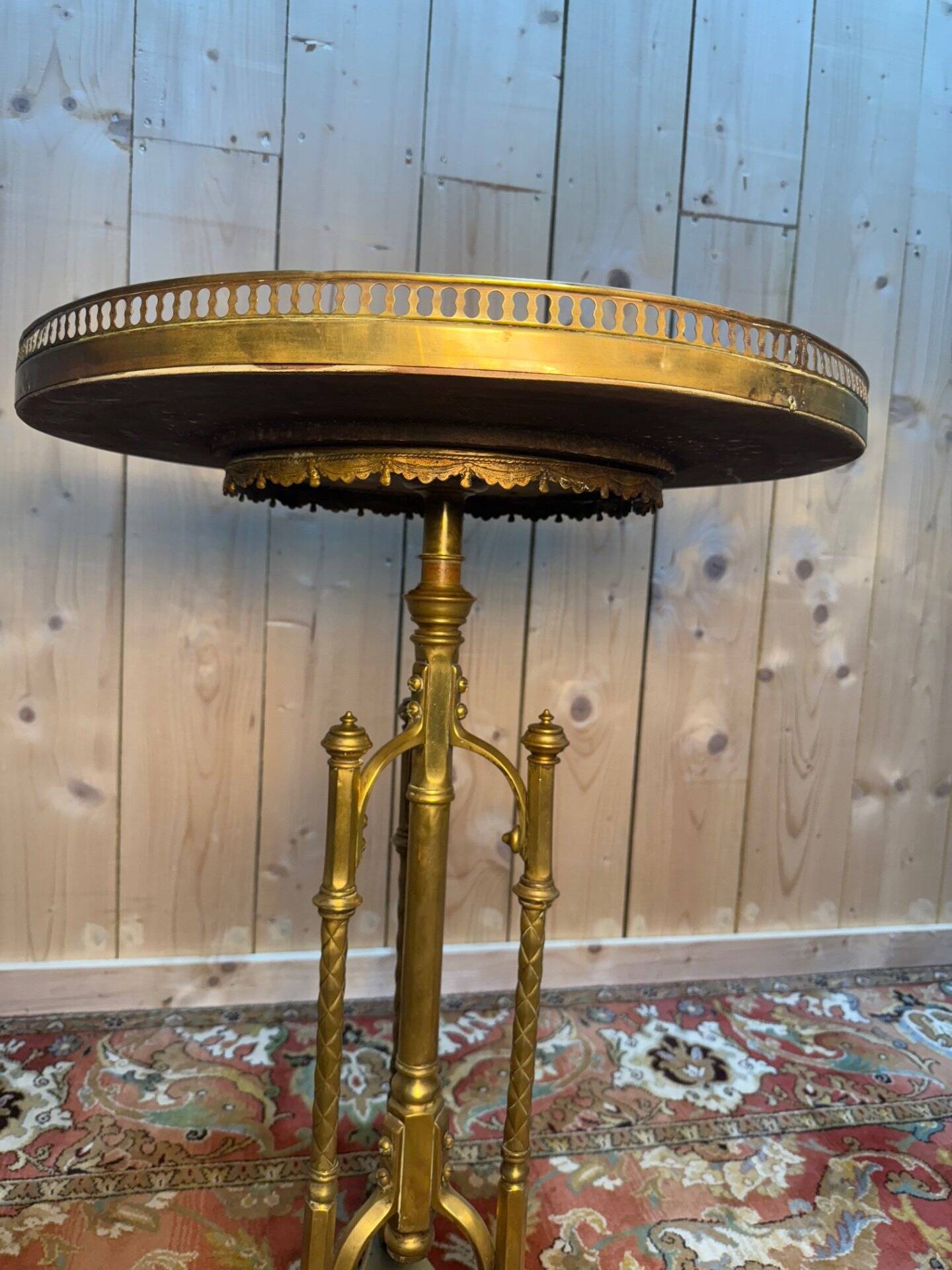 Guéridon tripode Empire en bronze | Selency