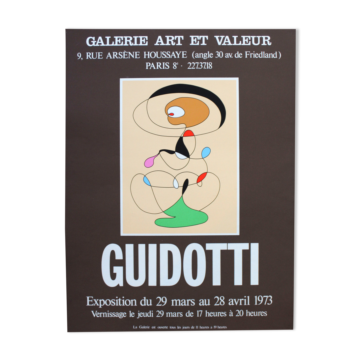 Affiche Exposition Guidotti Art et Valeur 1973 | Selency