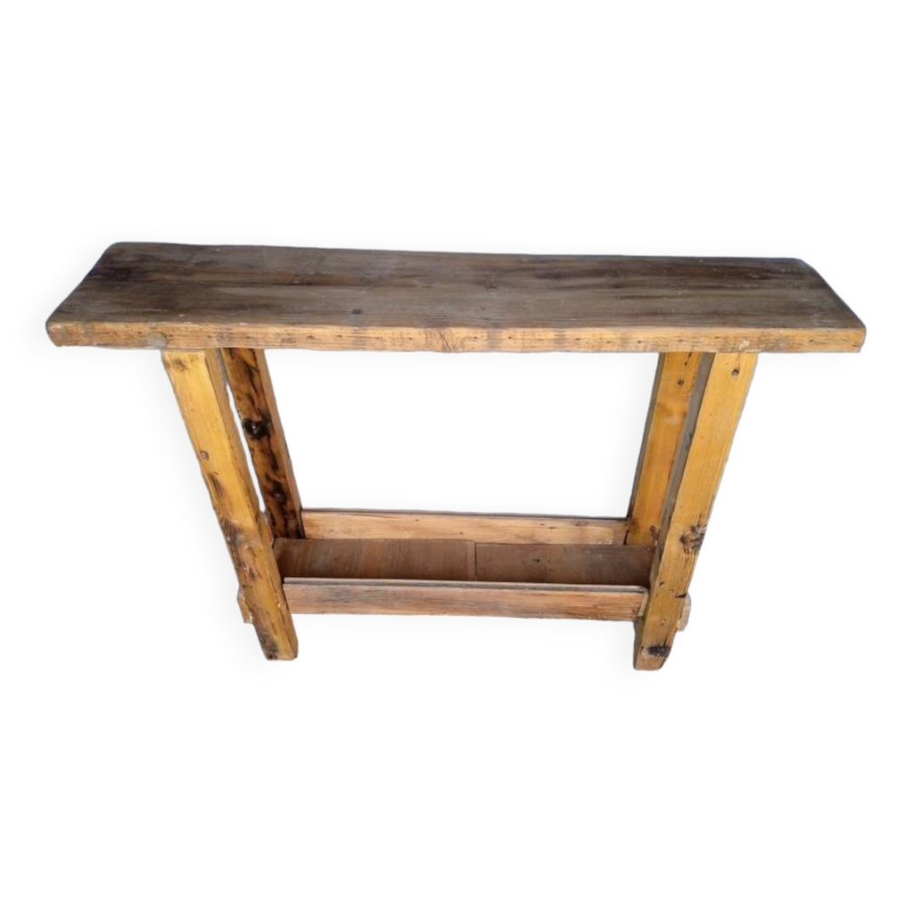Console en bois massif ancien 120cm | Selency