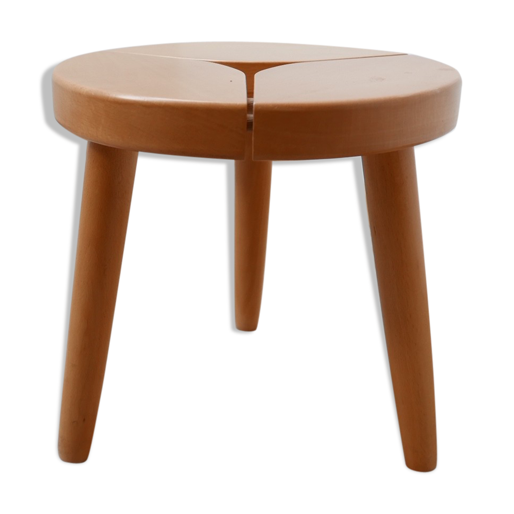 Tabouret de pin suédois du milieu du siècle ou table latérale | Selency