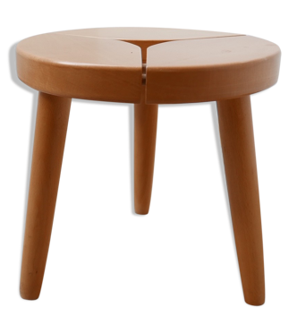 Tabouret de pin suédois du milieu du siècle ou table latérale | Selency