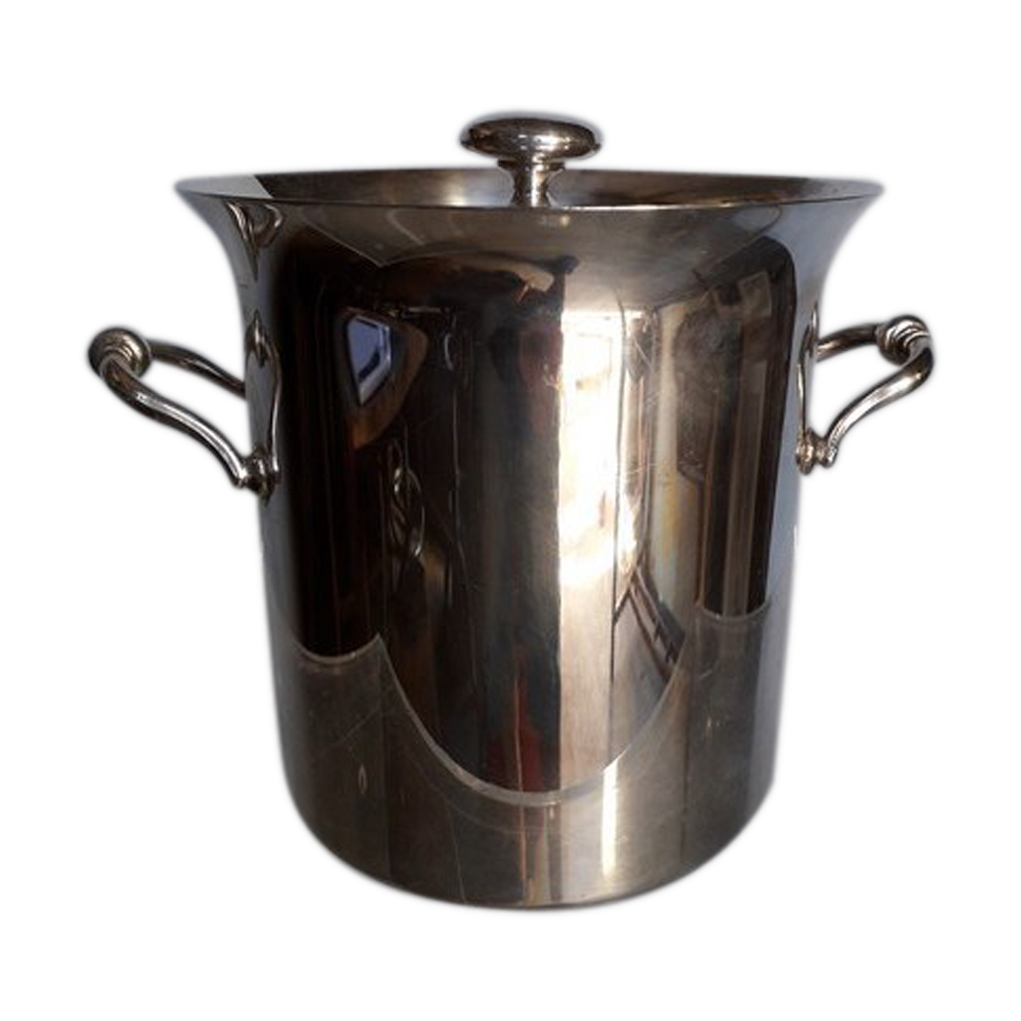 Alpadur rafraîchissoir métal argenté avec couvercle 1980 | Selency