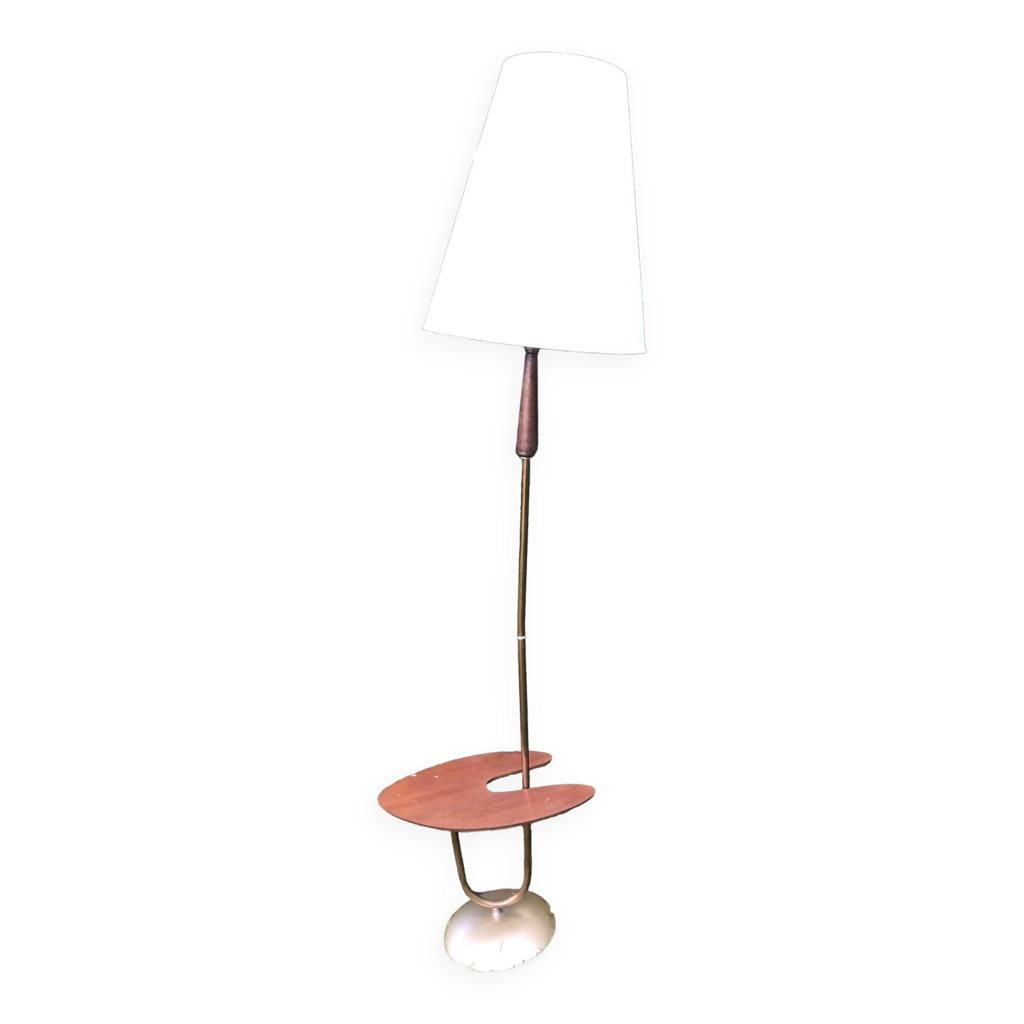Lampadaire avec tablette vintage années 60 | Selency