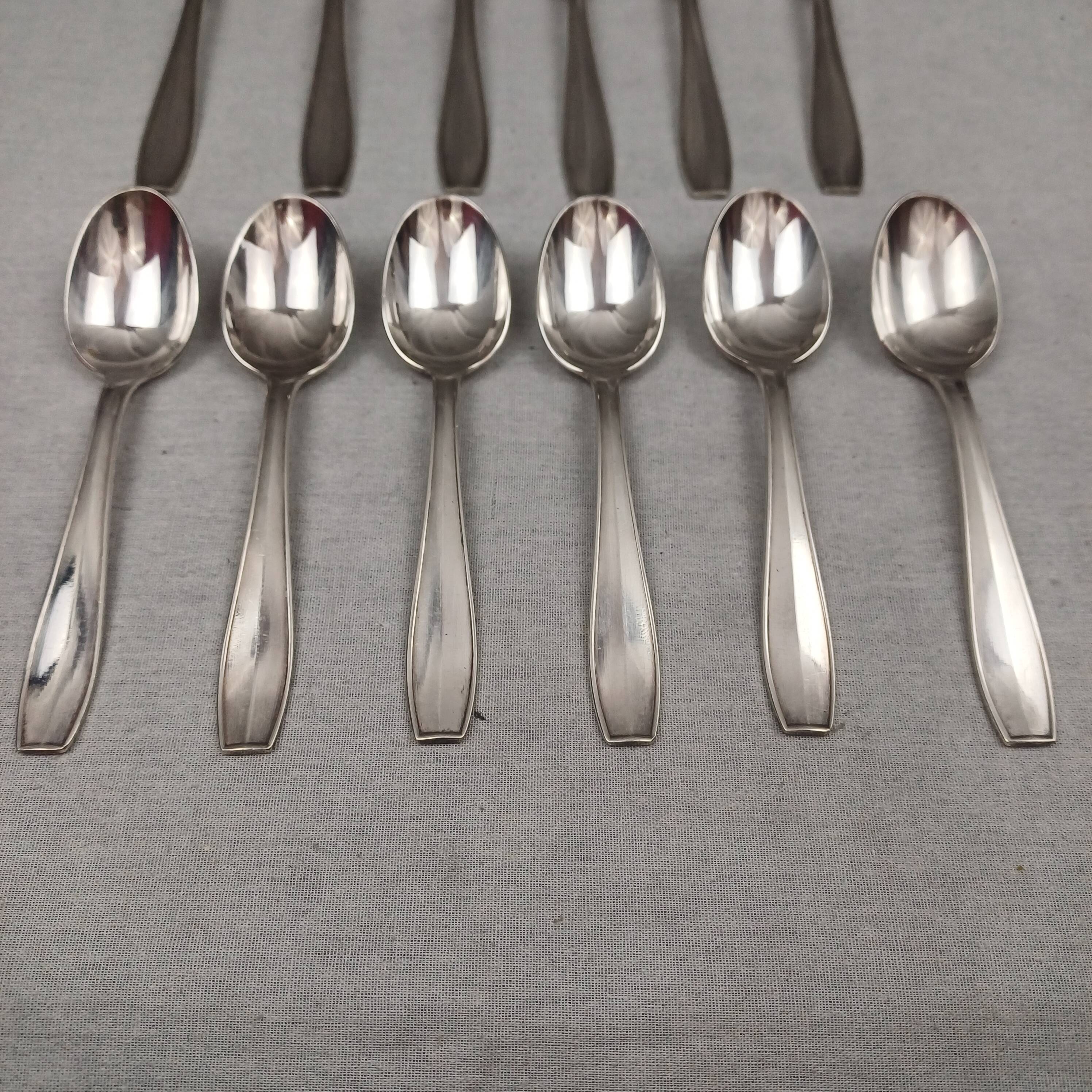 Christofle Atlas - 12 cuillères à café métal argenté tbe | Selency