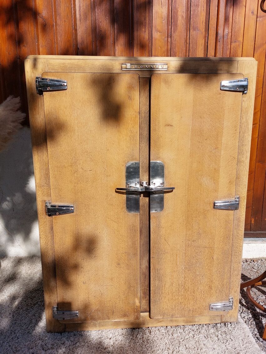 Meuble en bois, ancien frigo Bonnet | Selency Meuble en bois, ancien frigo Bonnet | Selency