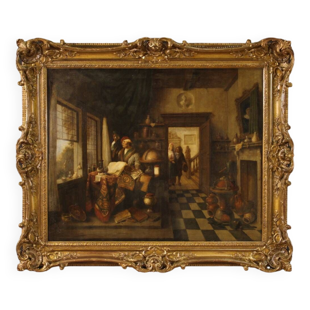 17th century Flemish interior scene, The Alchemist | Selency