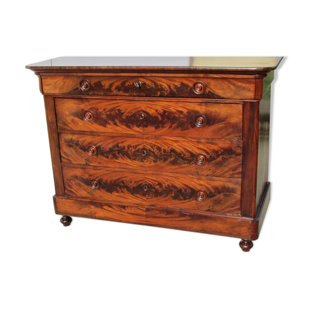 Commode Louis Philippe en acajou, fin XIXème | Selency