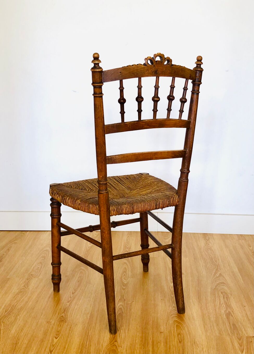 Chaise Ancienne En Bois Et Assise Paille Selency