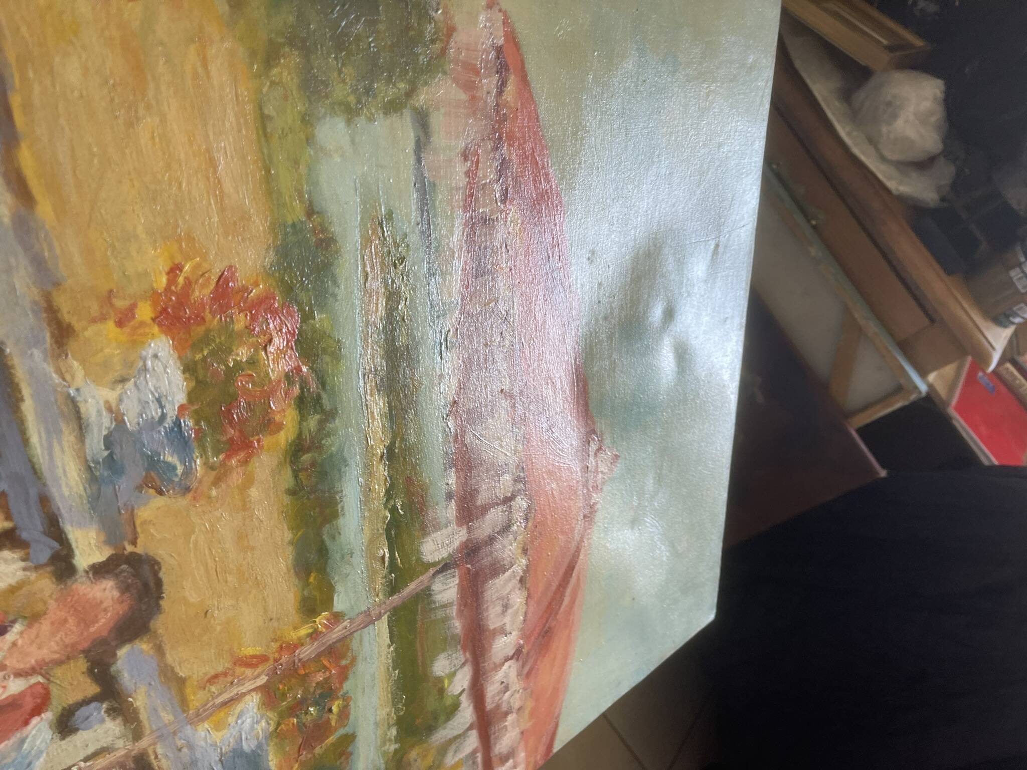 Ancien peinture tableau huile toile faraoni italie provence soleil ...