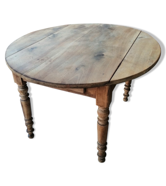 Table ronde en noyer | Selency