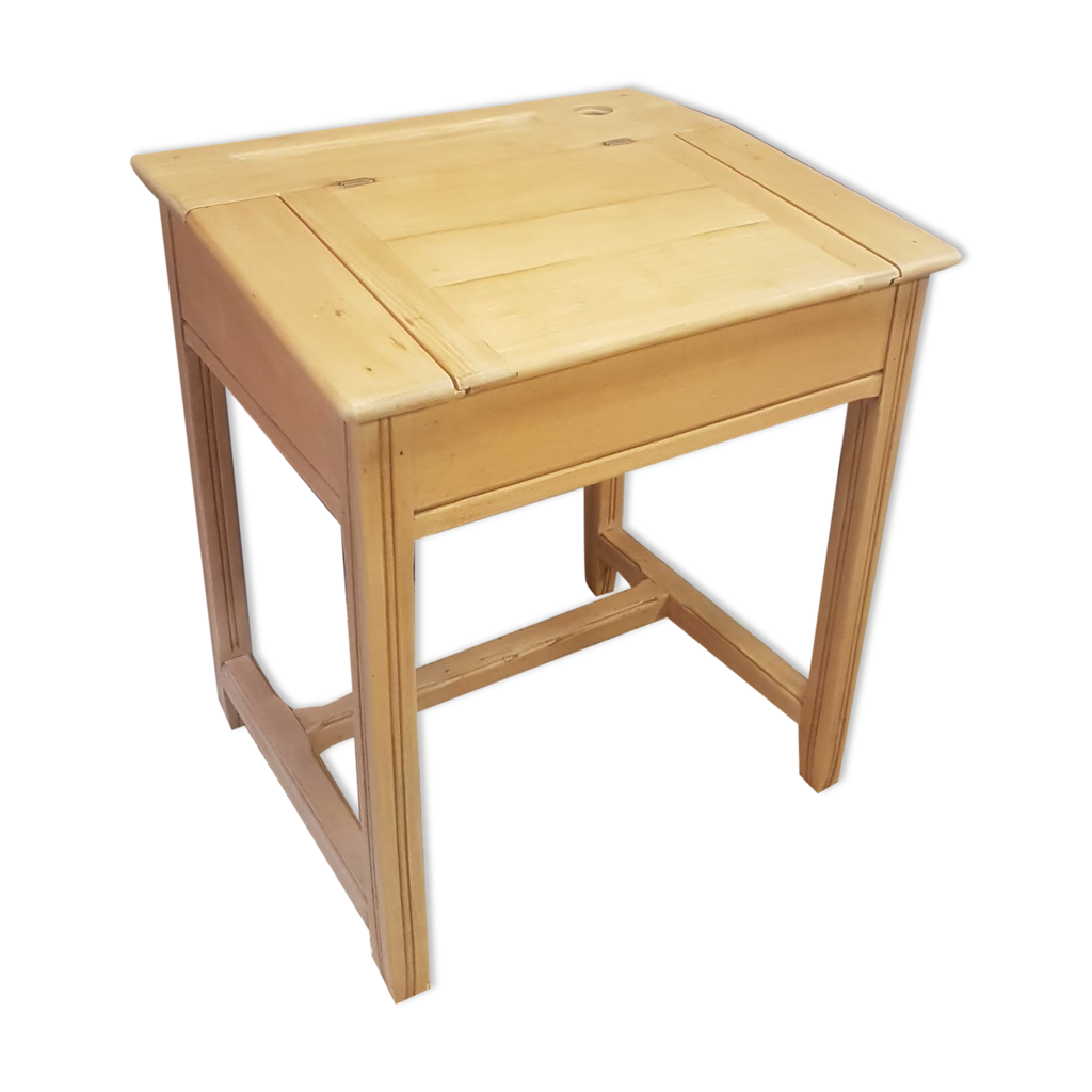 Pupitre d'écolier années 80 en hêtre | Selency