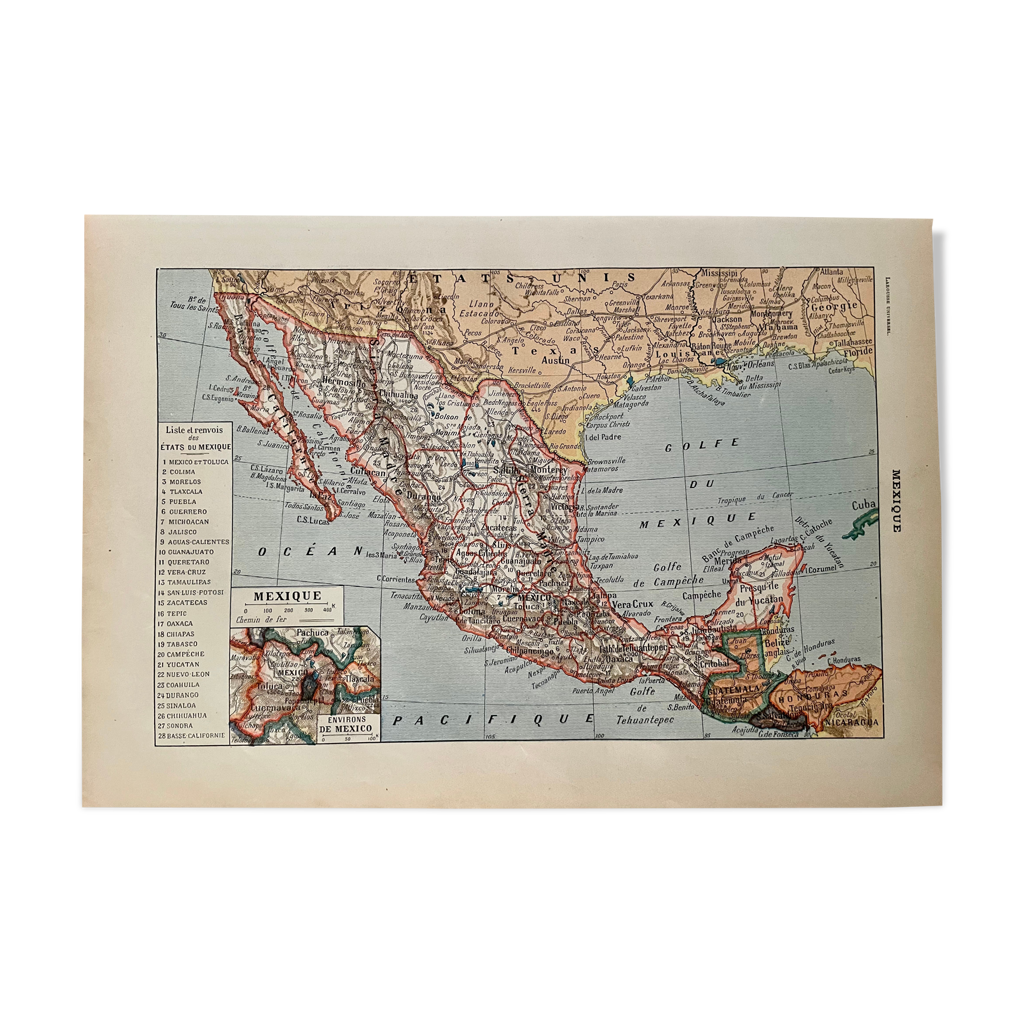 Cartographie ethnographie artisanat poterie Incas Mexico Cortez | Selency