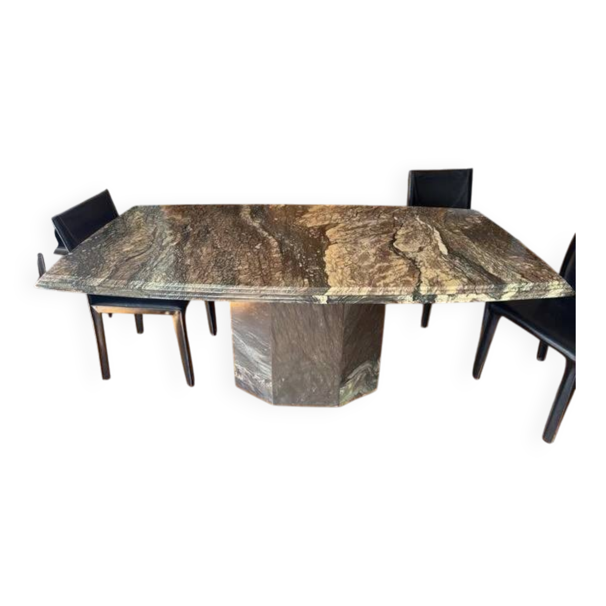 Table à manger en marbre – Attribuée à Roche Bobois / Willy Rizzo | Selency