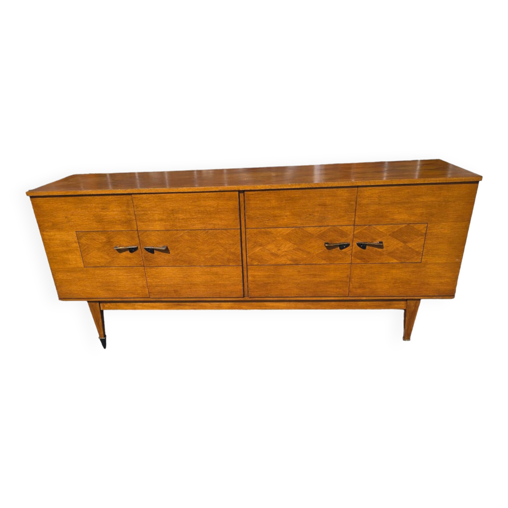 Buffet vintage 4 portes des années 60 en chêne | Selency