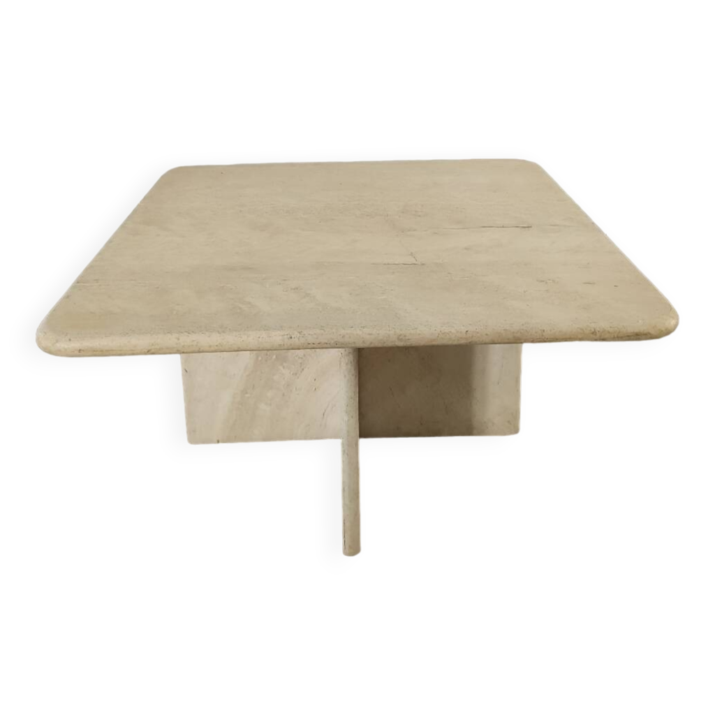 Table basse carrée en travertin | Selency