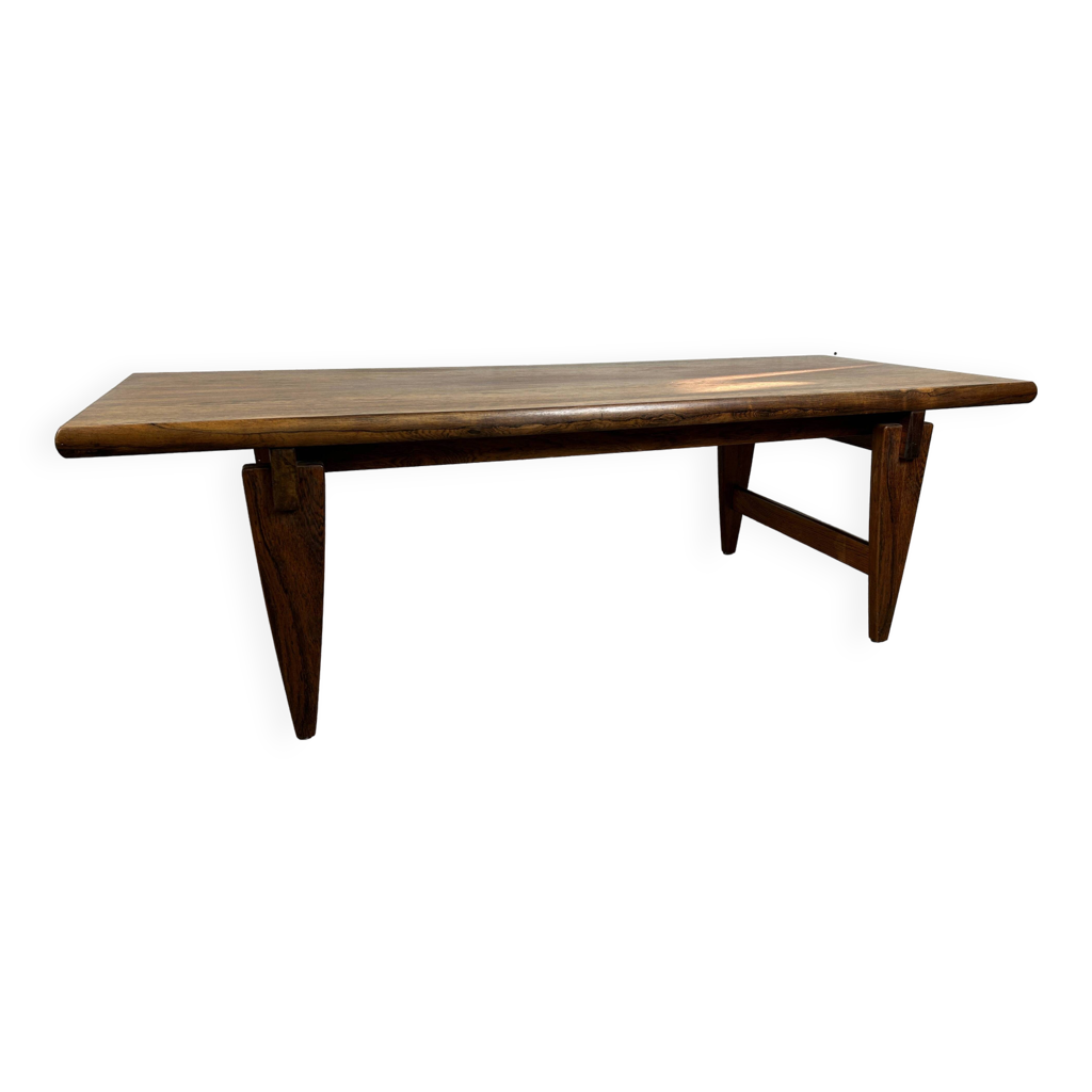Table basse scandinave vintage en palissandre attribuée à Illum ...