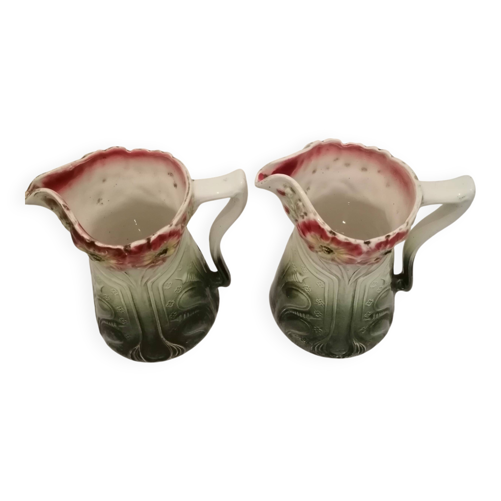 PAIRE DE PICHET EN BARBOTINE N° 756 | Selency