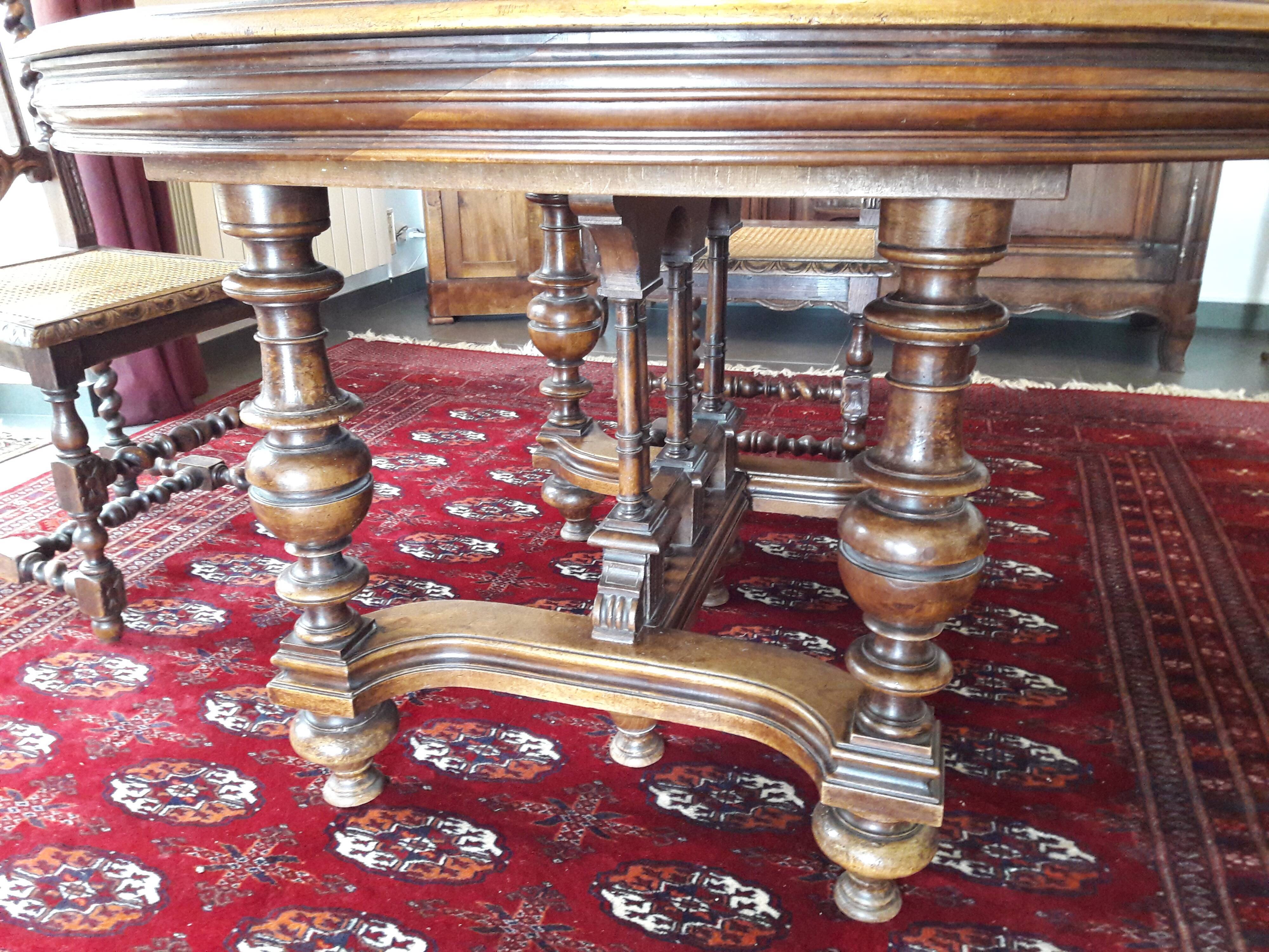 Table ancienne extensible en bois massif | Selency