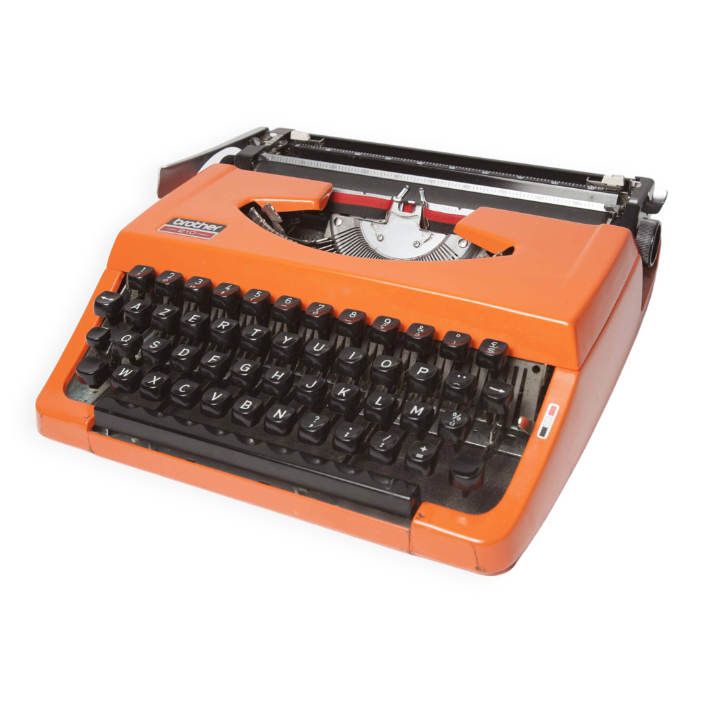 Machine à écrire Brother 210 orange révisée et ruban neuf | Selency